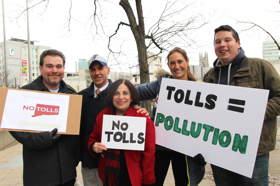 PHOTOS: Anti-Tolls Rally Draws Crowds, Honks outside Stamford ...