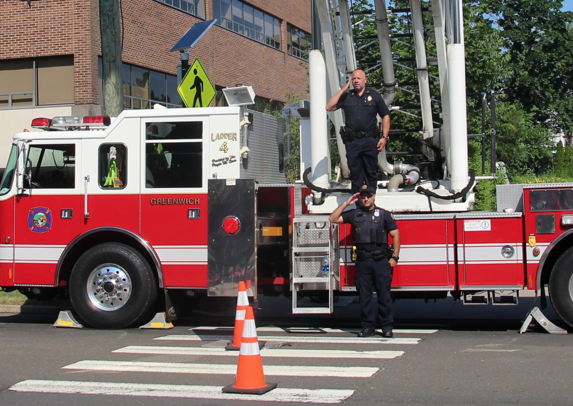Independence Day at Town Hall: Flag Raising, Sound Beach Community Band ...