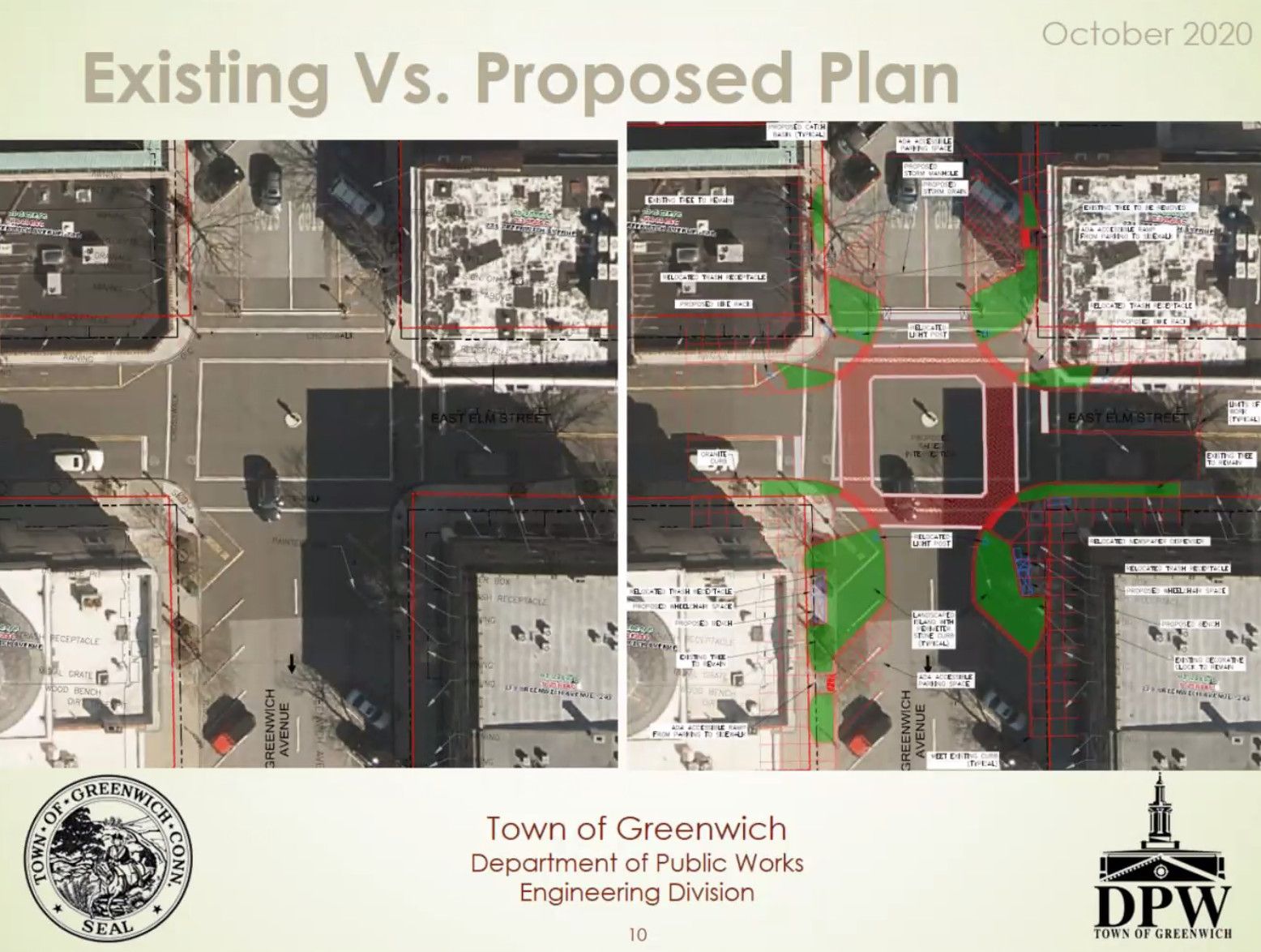 Raised Intersection with Green Space Proposed at Greenwich Ave and Elm ...