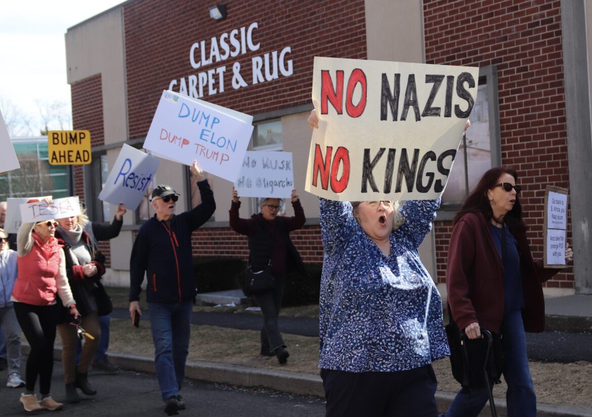“Tesla Takedown” Draws Hundreds of Protesters against Trump and Musk to ...