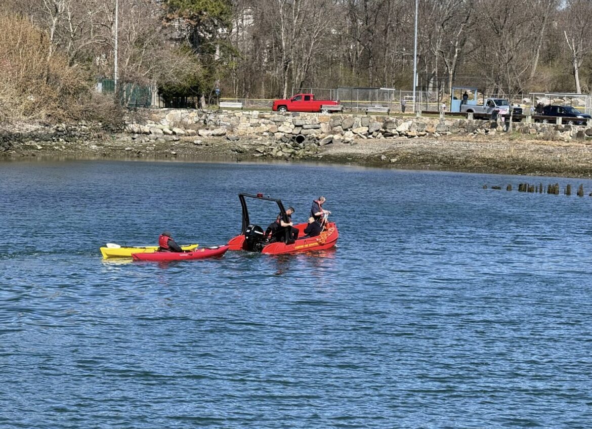 Stamford Fire Dept Rescues Kayakers after Kayak Overturns Due to Wind ...